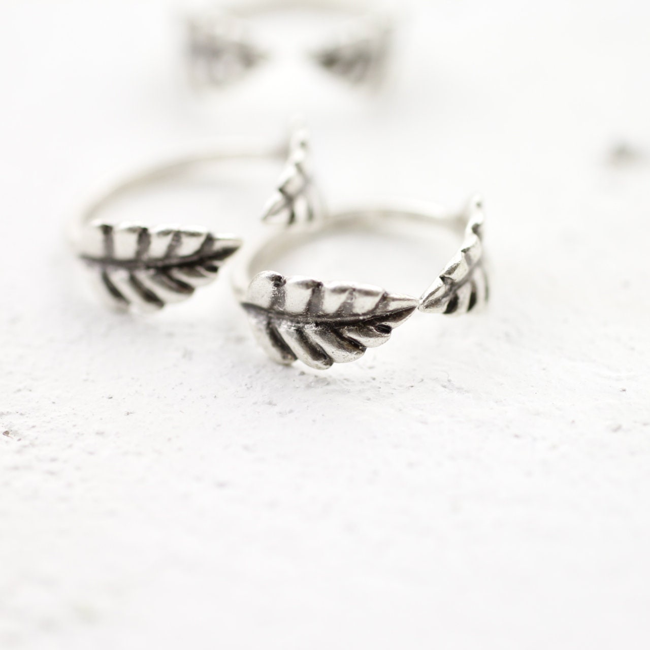 Silver Leaf Ring Cesar Leaf Ring Adjustable Leaf Ring - Etsy