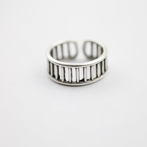 Adjustable Mesh Ring, Stacking Ring, Silver Boho Ring, Cuff Ring ...