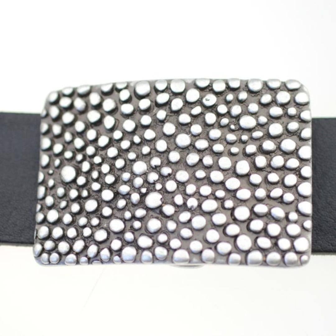 Rectangle Belt Buckle for Snap Belt, Round Pattern Belt Fastener, Metal ...