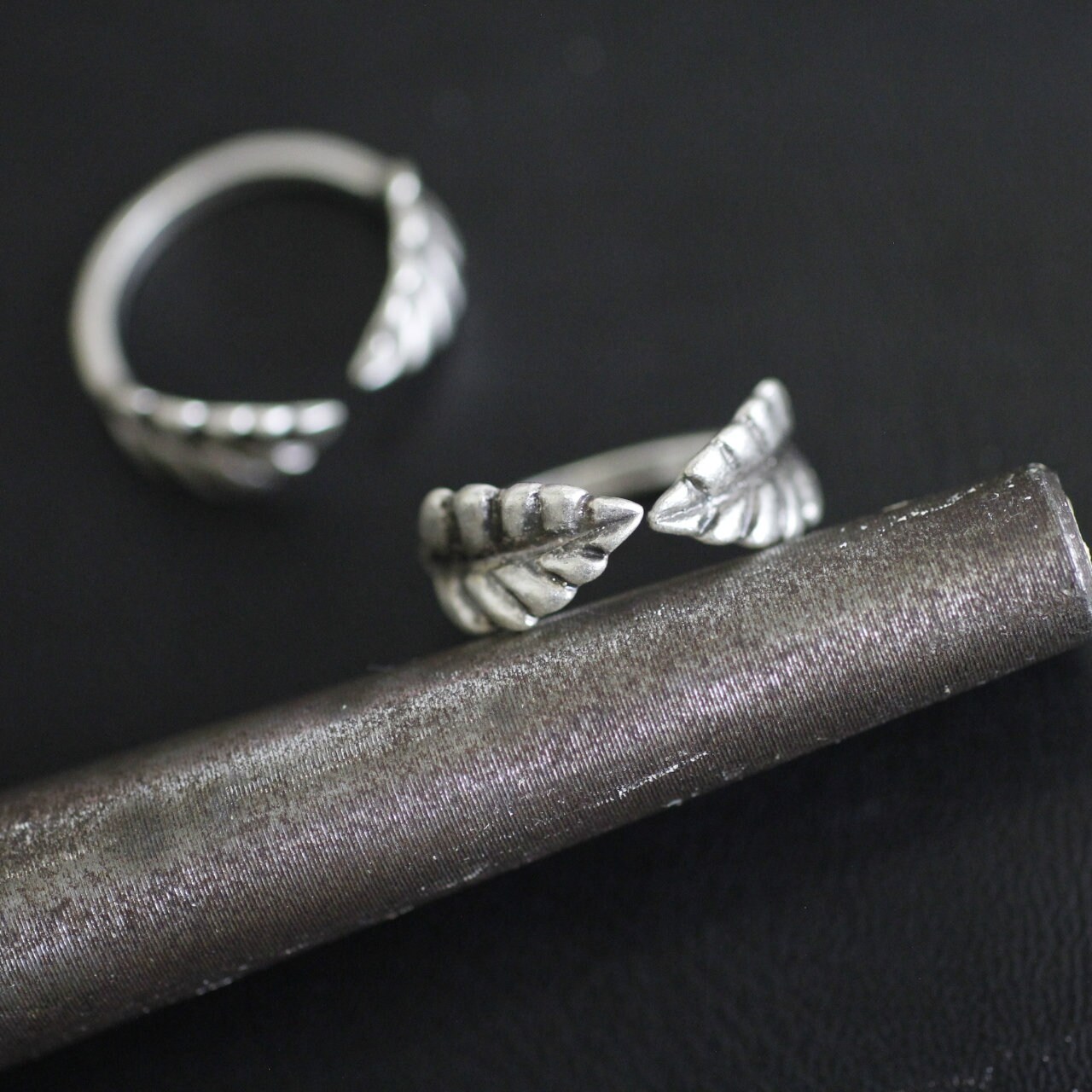 Silver Leaf Ring Cesar Leaf Ring Adjustable Leaf Ring - Etsy