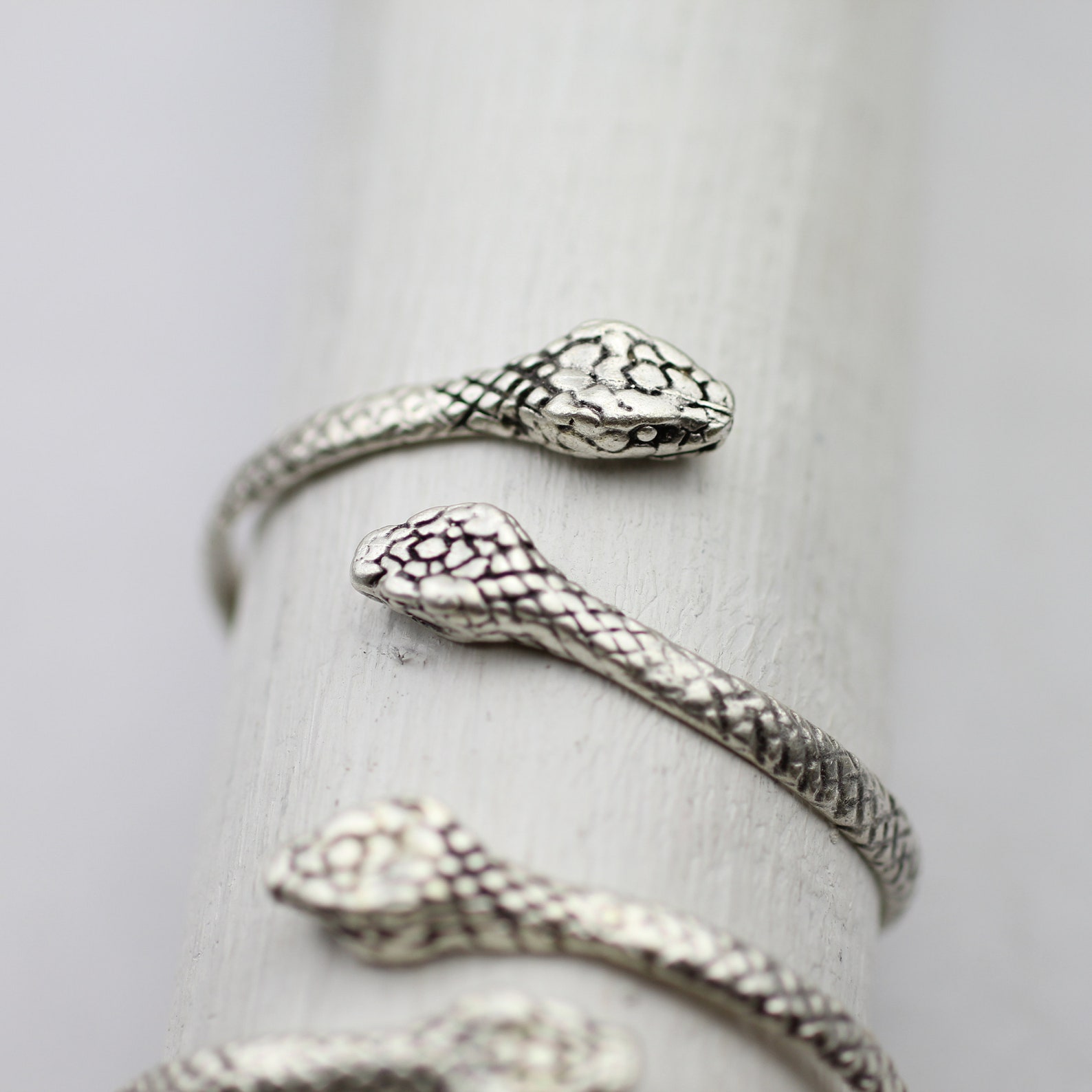 Snake Cuff Bracelet, Adjustable Medusa Bracelet,serpent Bangle, Silver ...