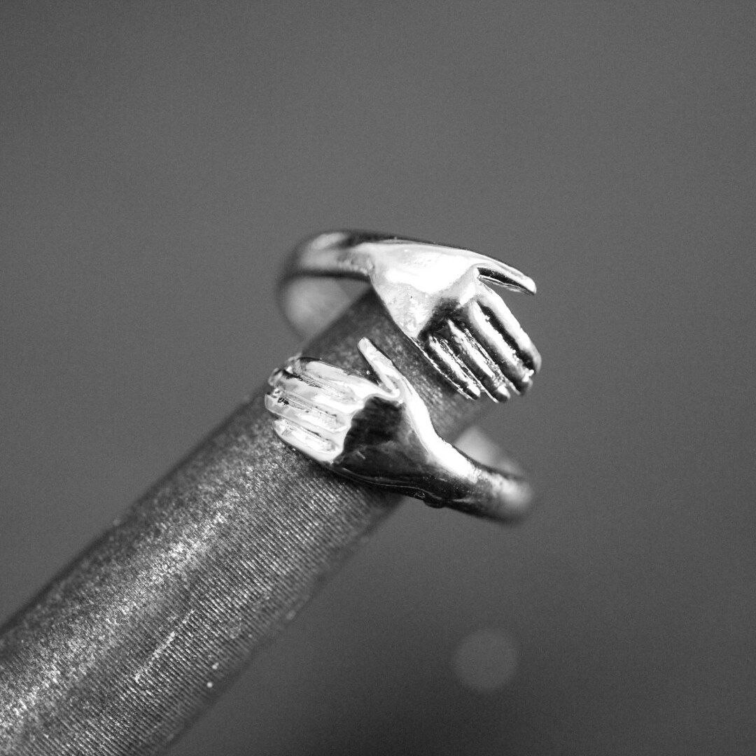 Adjustable Hugging Ring, Stackable Ring, Love Hug Ring, Couple Ring ...