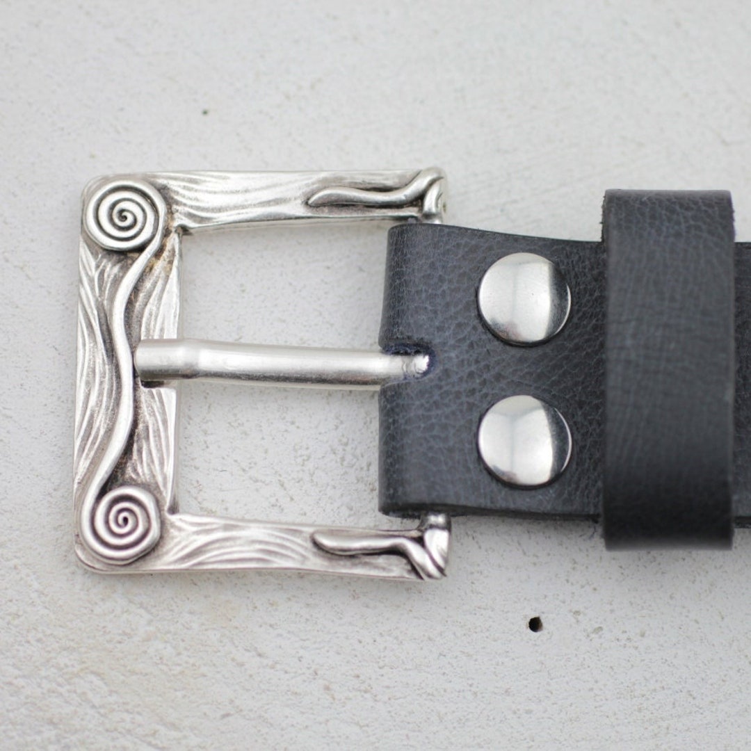 Simple Belt Buckle, Spiral Belt Buckle, Silver Casual Belt Buckle ...