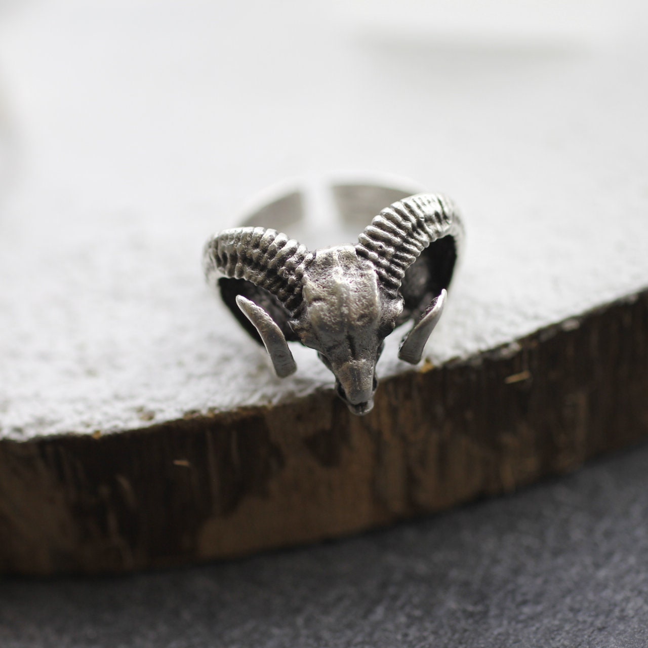Adjustable Ram Horn Ring Ram Head Ring Aries Ring Horoscope - Etsy