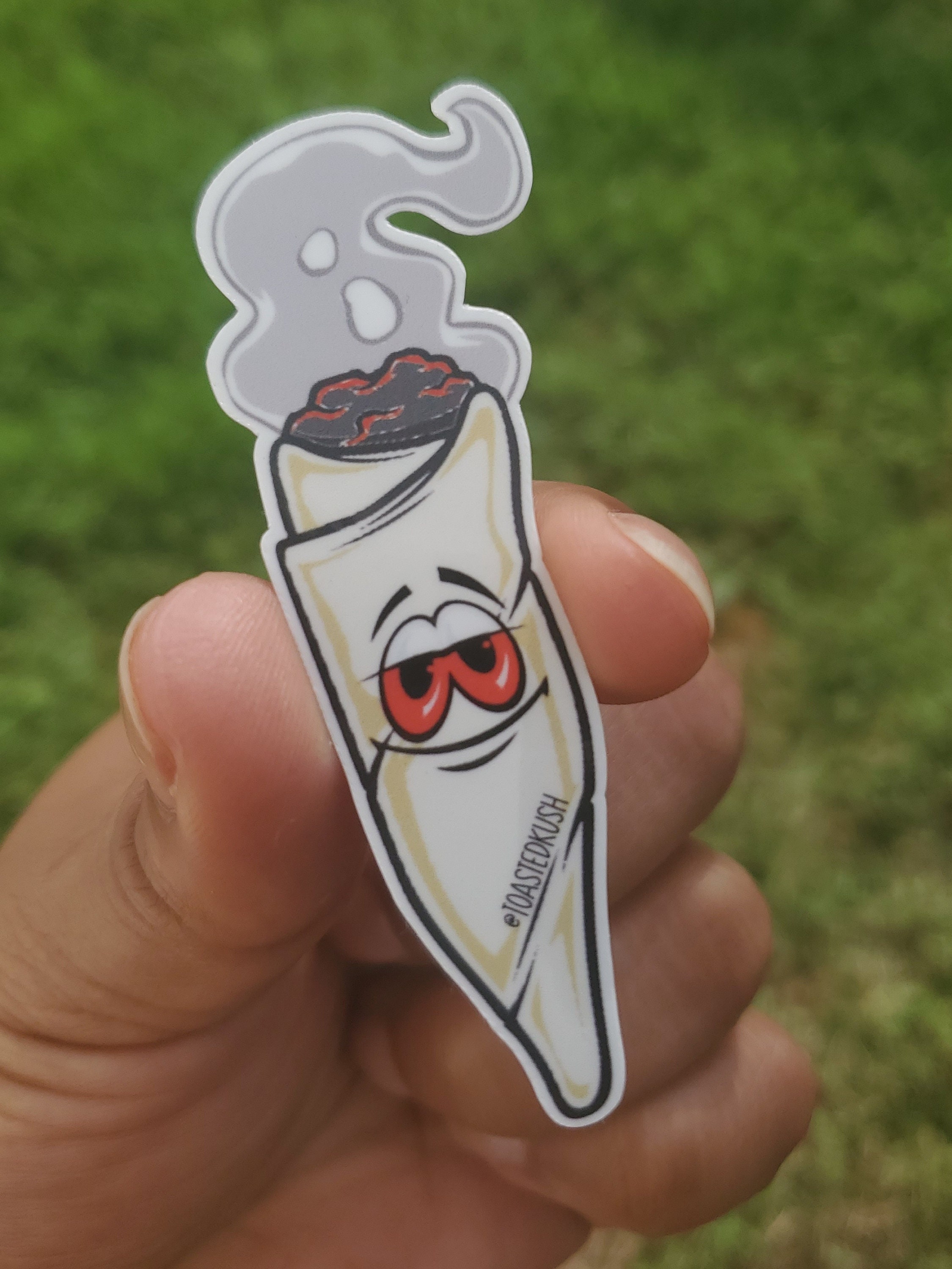 Toasted Kush Joint Stickers Get TWO 420 Smoking Joint - Etsy
