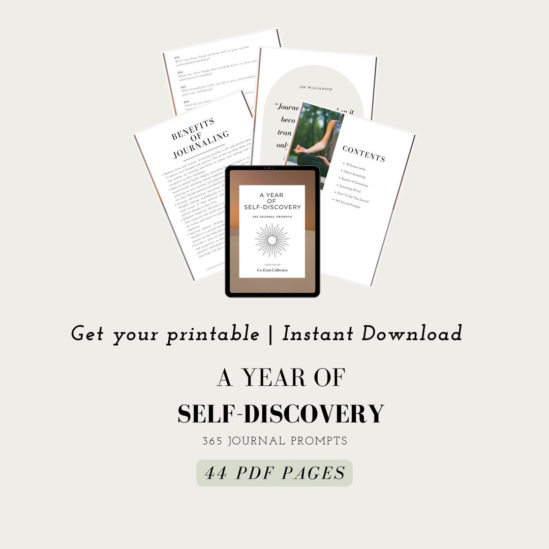 A Year of Self-discovery, 365 Journal Prompts, Shadow Work Journal ...