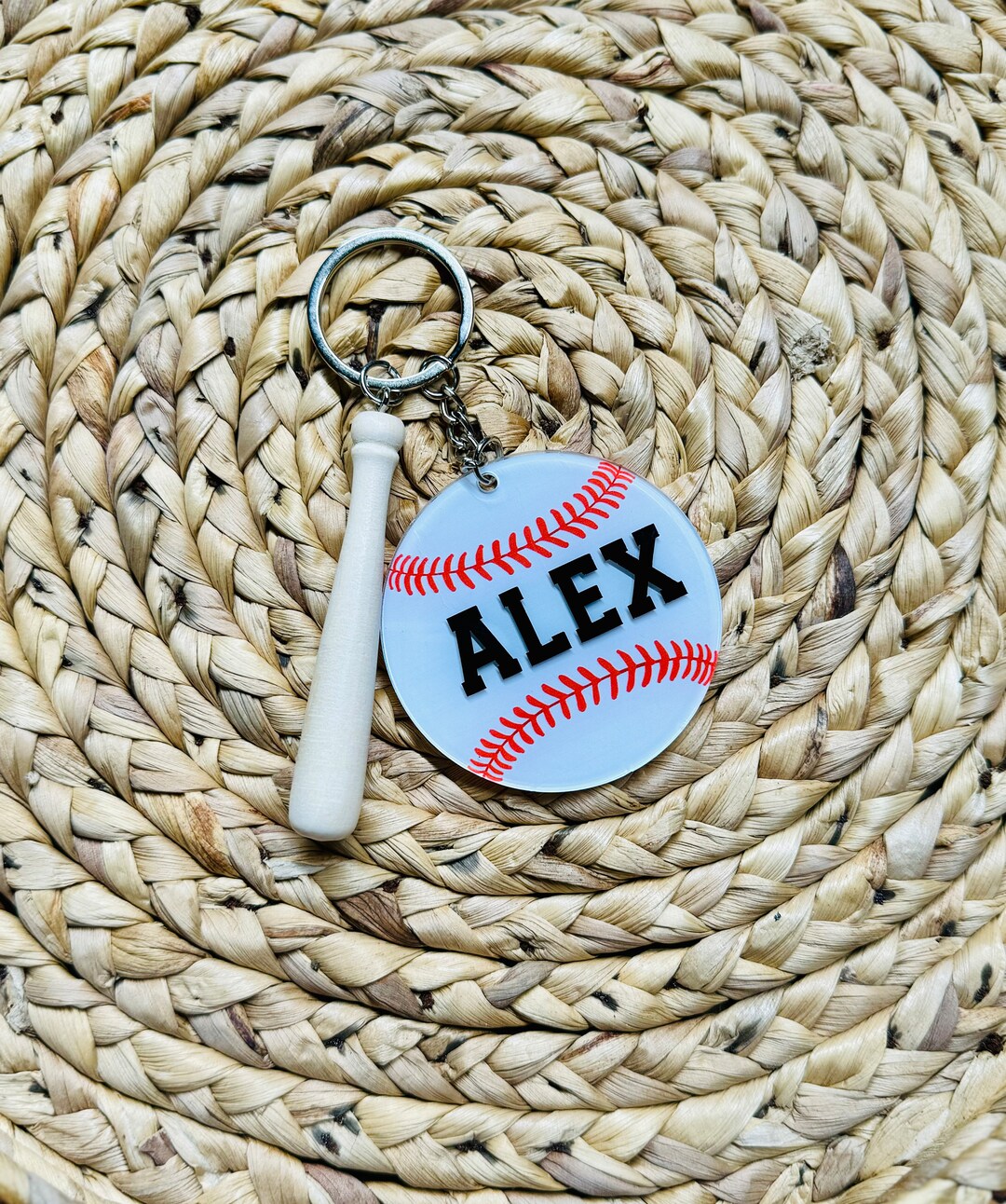 Baseball Key Chain-bag Name Tag - Baseball Gift - Etsy