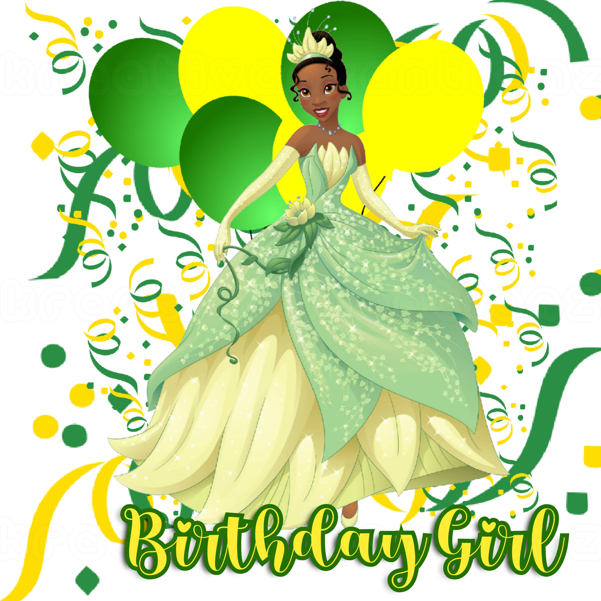 Princess and the Frog/ Princess Tiana Birthday PNG - Etsy