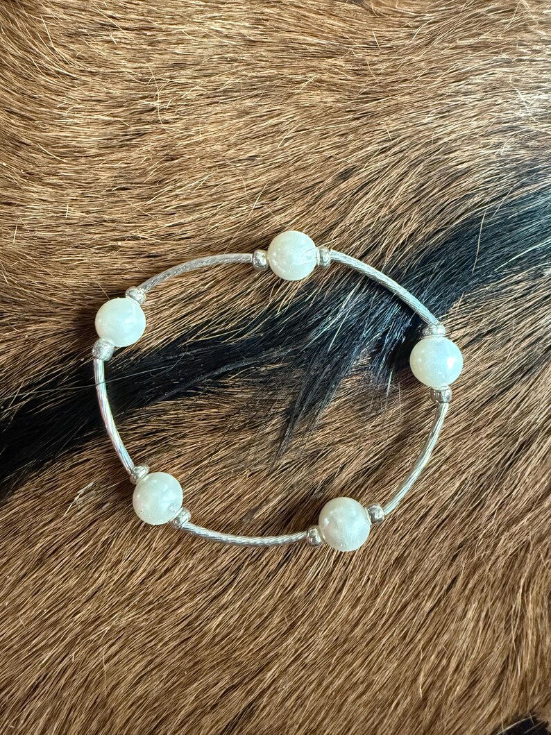 Many Blessings Bracelet, Decorative Bracelet, Pearl Beaded Silver ...