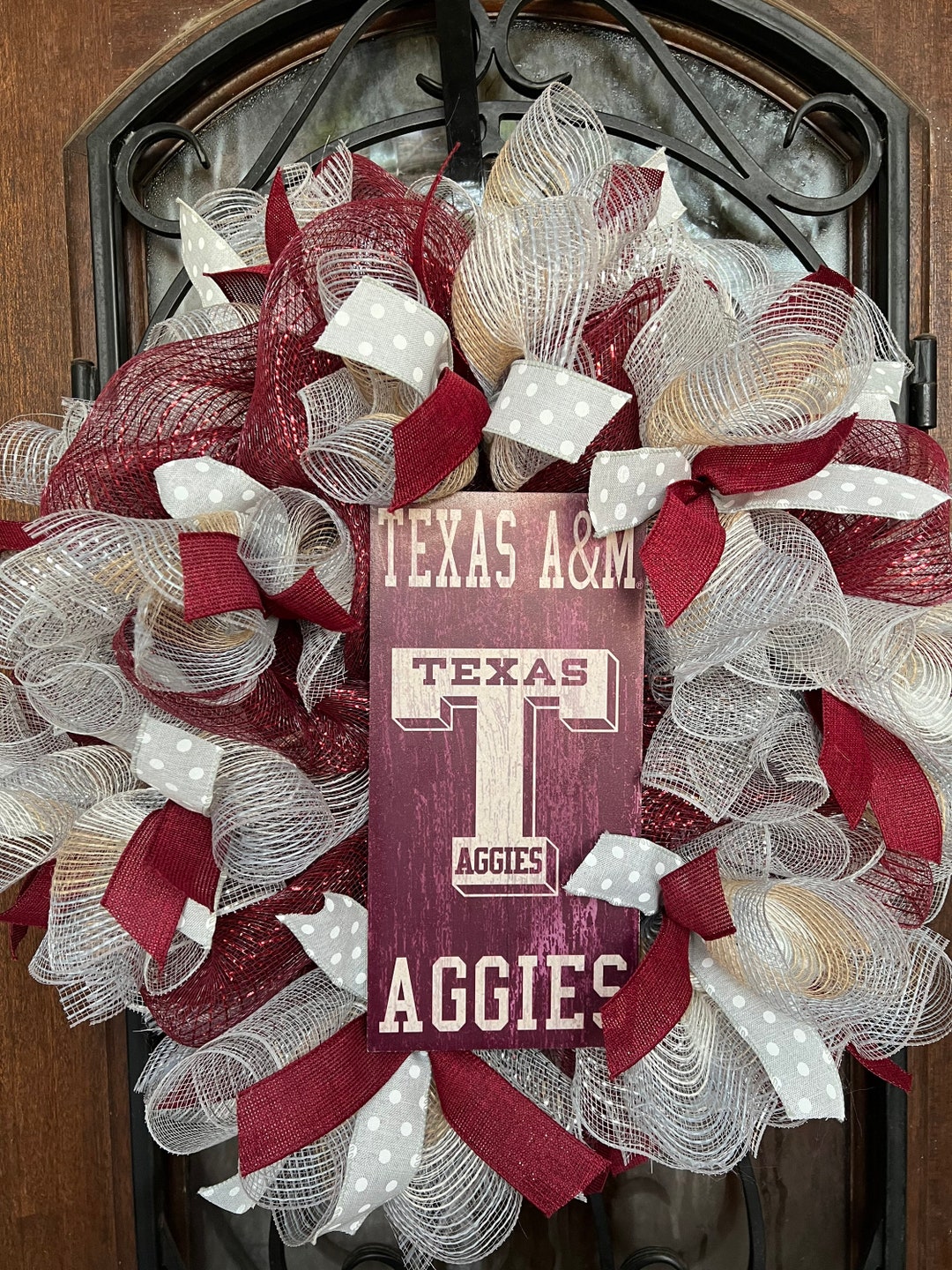Texas A&M Wreath, Aggie Wreath, Front Door Wreath, Everyday Wreath - Etsy