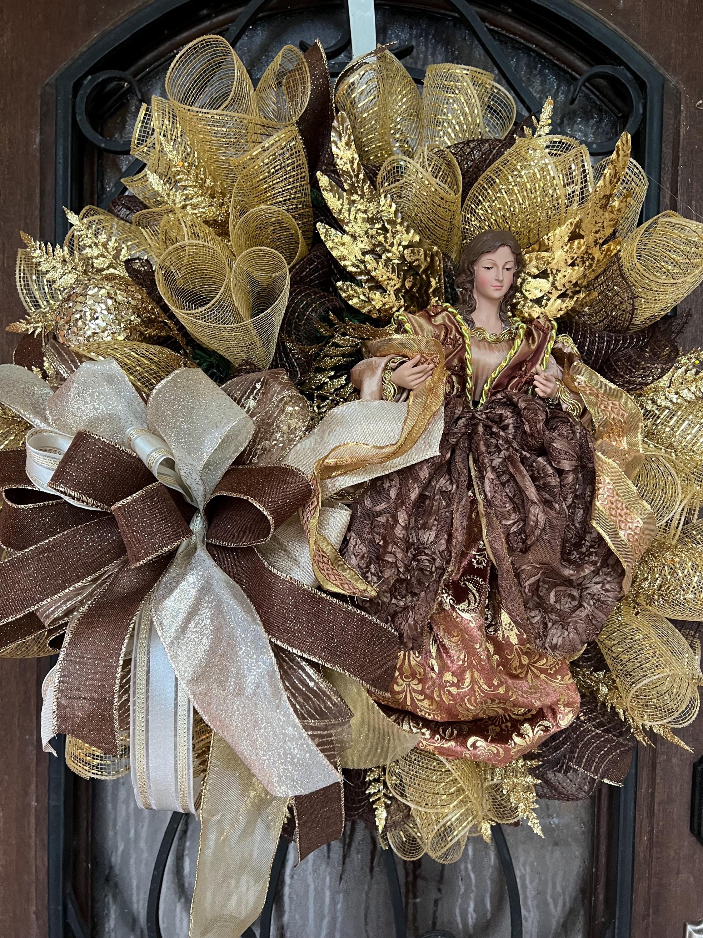 Elegant Angel Wreath, Decorative Christmas Wreath - Etsy
