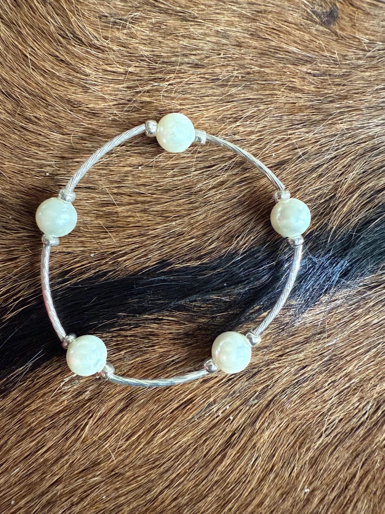 Many Blessings Bracelet, Decorative Bracelet, Pearl Beaded Silver ...