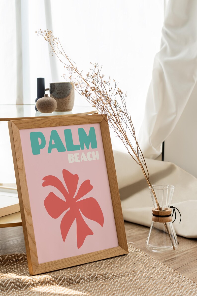 Assouline-inspired Palm Beach Digital Art Print Minimalist Travel ...