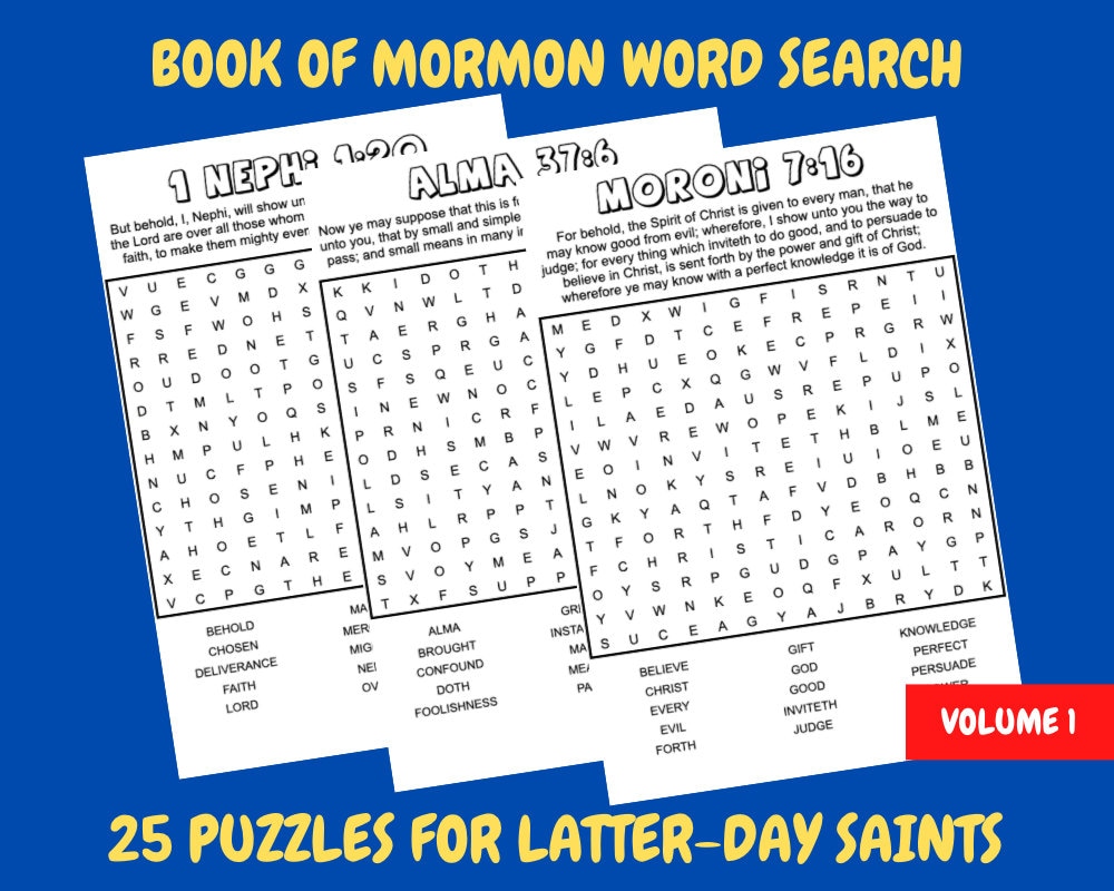 Book of Mormon Word Search - Volume 1 - Favorite Scriptures From the ...