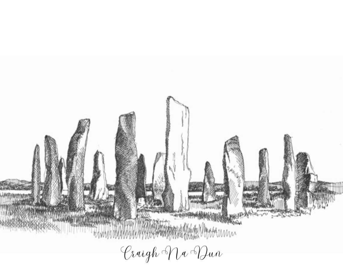 Craigh Na Dun Outlander Art the Standing Stones - Etsy