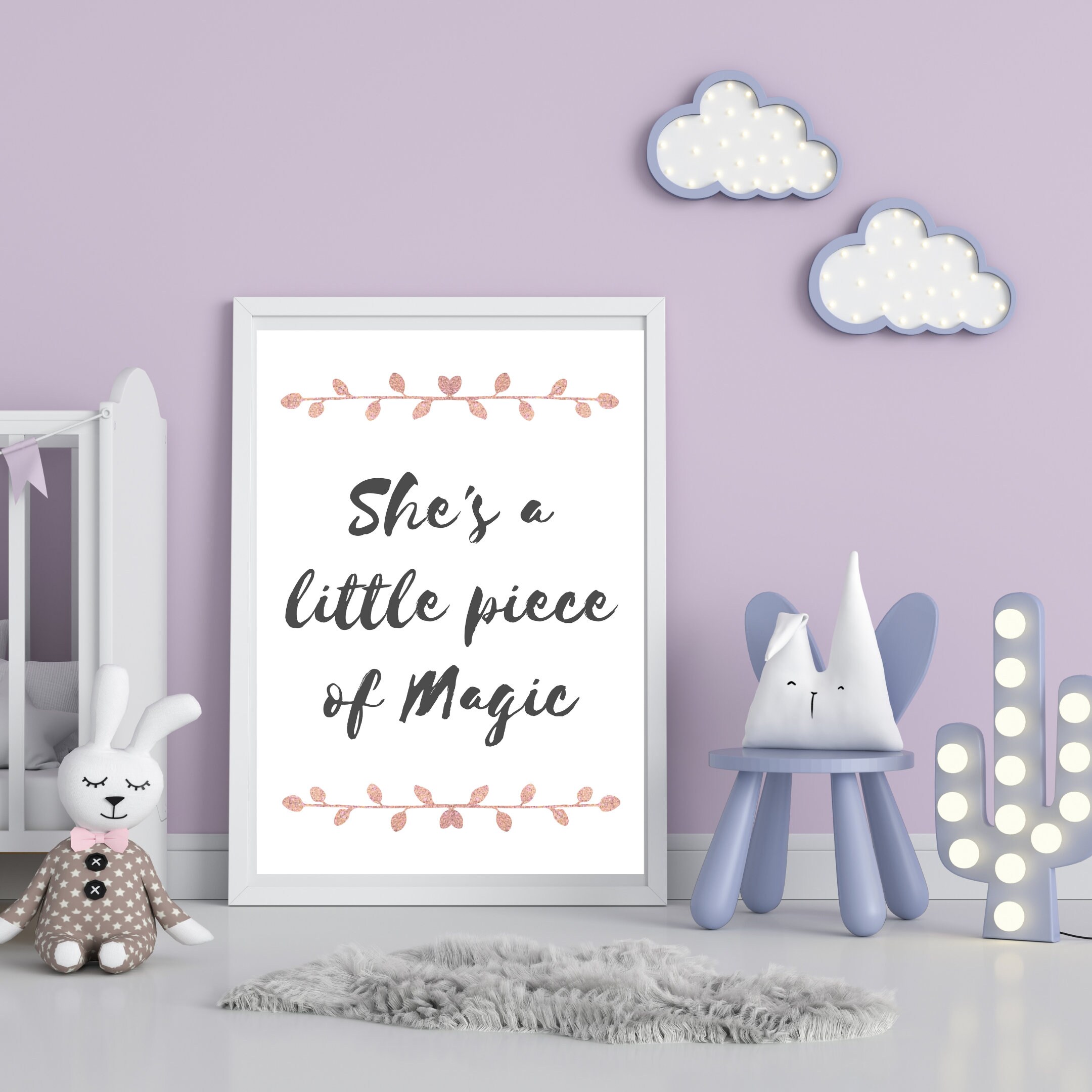 She's a Little Bit of Magic Printable Art Print Girls Room or Nursery ...