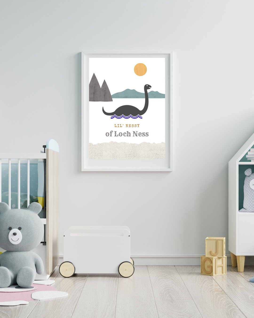 Loch Ness Art Print | for Kids Room, Playroom or Nursery | Lil' Nessy ...