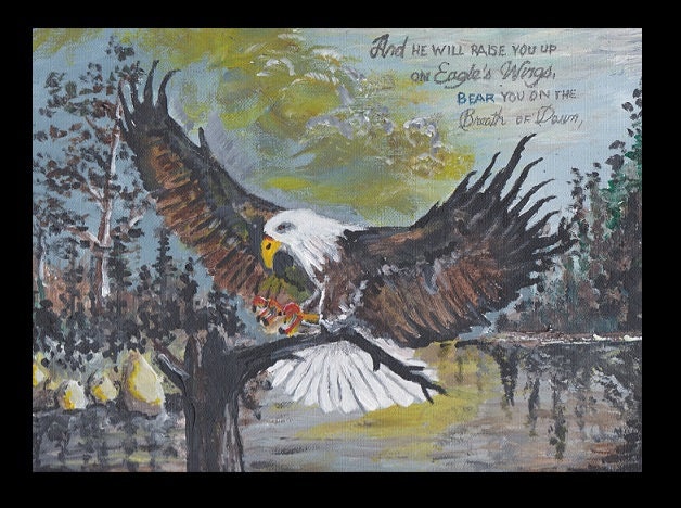 Acryllic Painting of an American Bald Eagle - Etsy