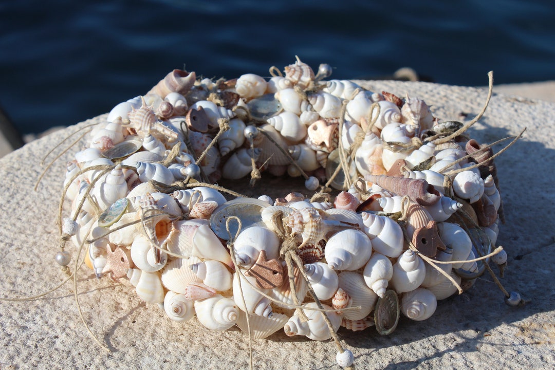 Shell Wreath / Unique Home Decor / Wreath Seashells / Coastal ...
