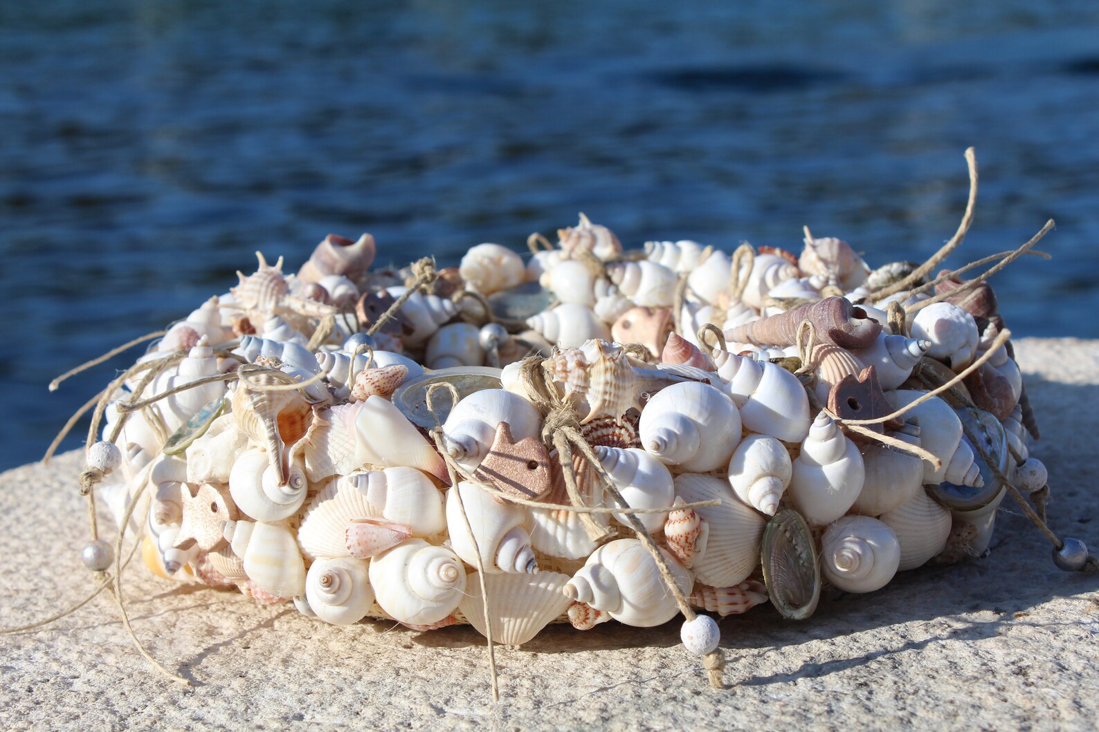 Shell Wreath / Unique Home Decor / Wreath Seashells / Coastal ...
