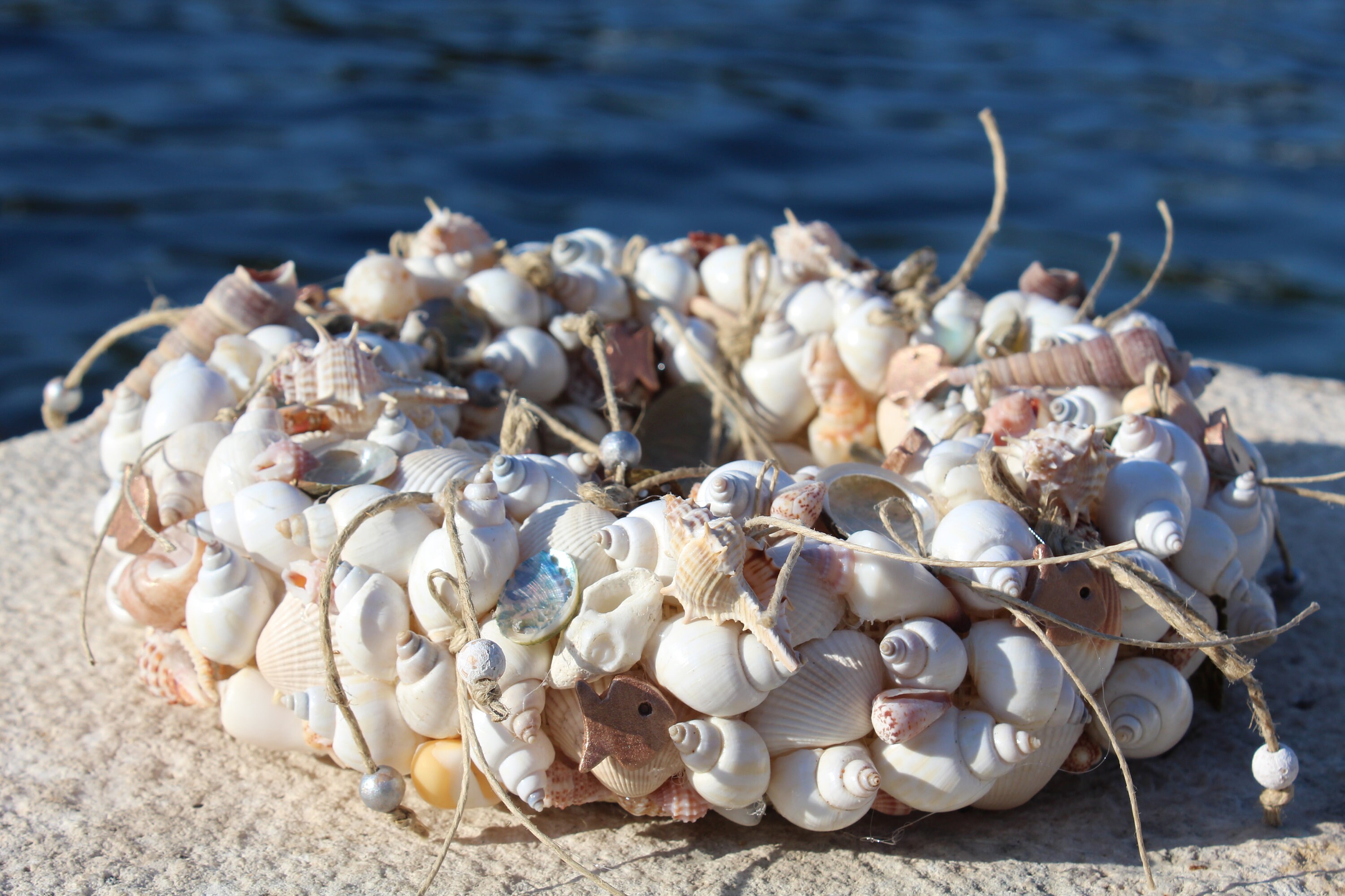 Shell Wreath / Unique Home Decor / Wreath Seashells / Coastal ...