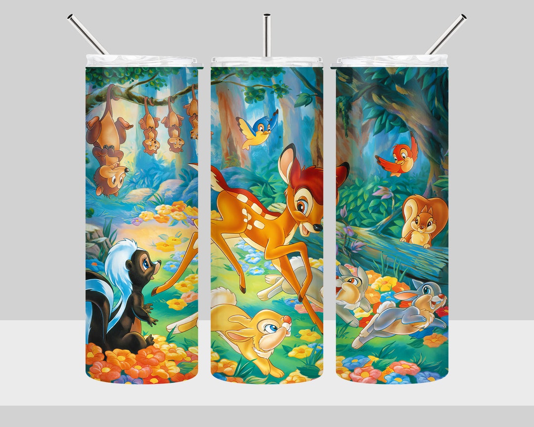 Bambi Tumbler Design - Bambi Tumbler Wrap - 20oz Skinny Tumbler ...
