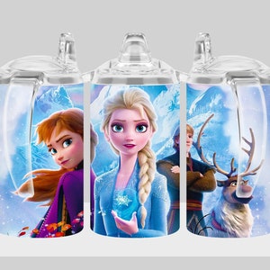 7 Frozen Sippy Cup Tumbler Design Bundle, Olaf Elsa Frozen Princess ...