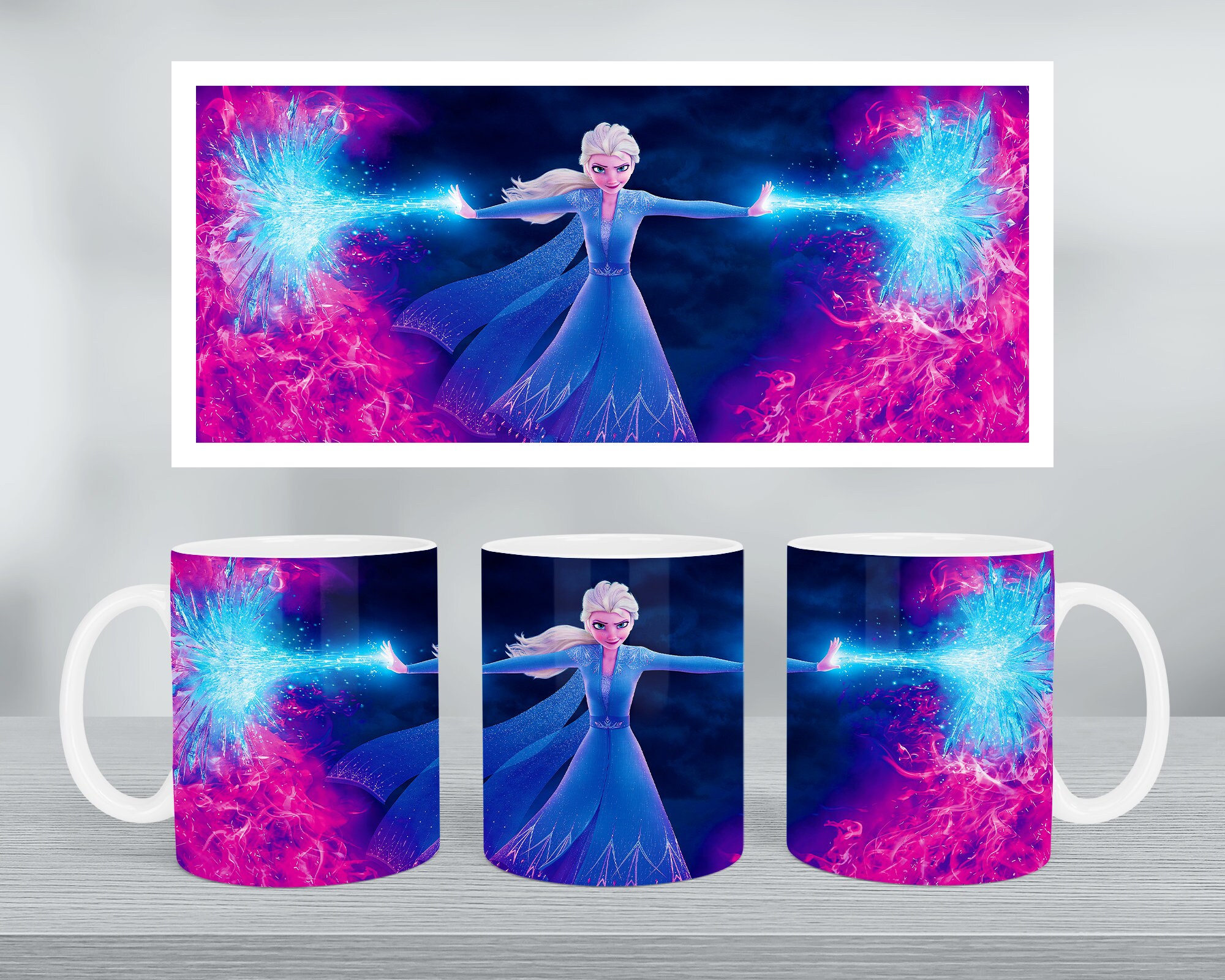 11oz and 15oz Frozen Mug Template Design, PNG Digital Download - Etsy