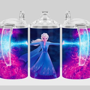 7 Frozen Sippy Cup Tumbler Design Bundle, Olaf Elsa Frozen Princess ...