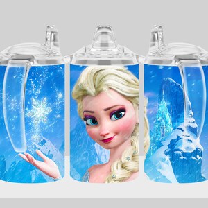7 Frozen Sippy Cup Tumbler Design Bundle, Olaf Elsa Frozen Princess ...
