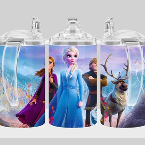 7 Frozen Sippy Cup Tumbler Design Bundle, Olaf Elsa Frozen Princess ...