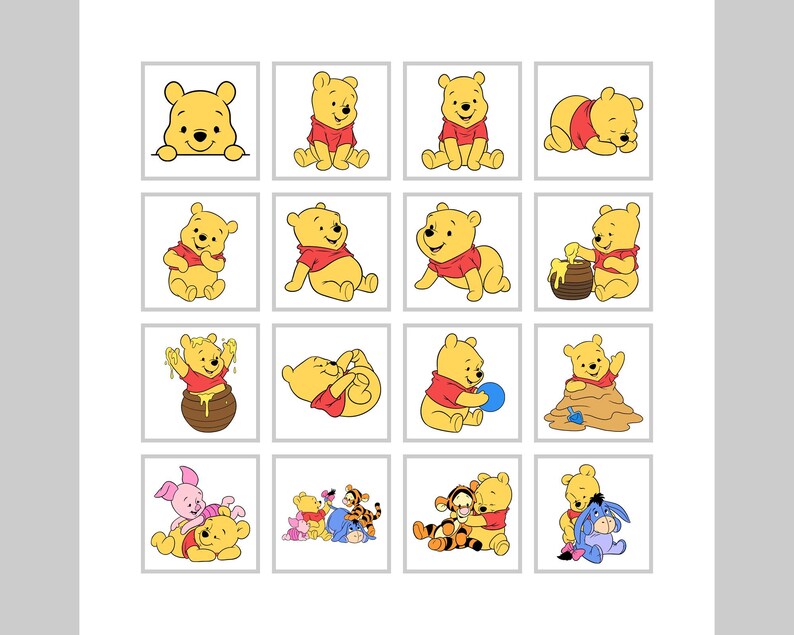 Baby Winnie the Pooh SVG Bundle, Baby Pooh PNG Clipart and Baby Pooh ...