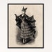 Victorian Girl in Bat Costume, Vintage Print of Lady in Victorian Bat ...