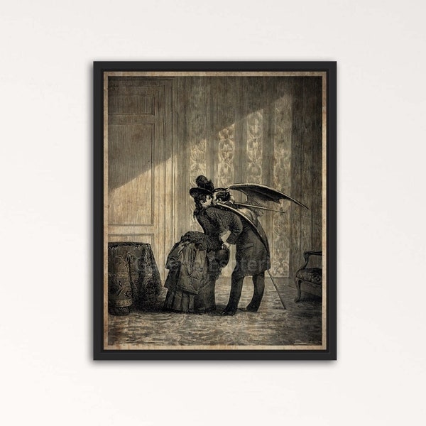 Kiss Illustration Poster - Etsy