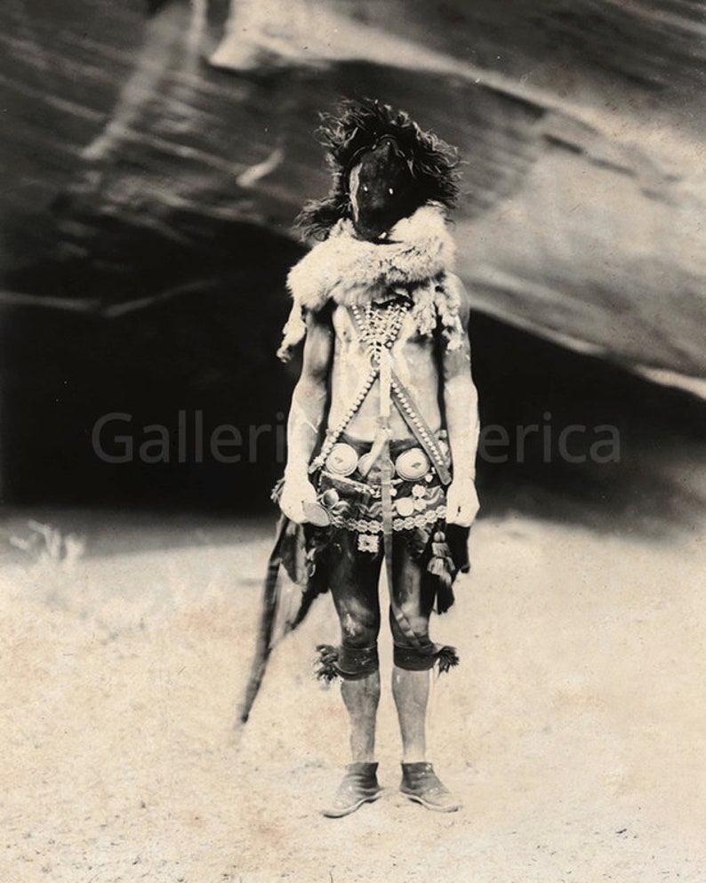 Skinwalker Vintage Aged Print, Navajo Skinwalker American Native Indian ...