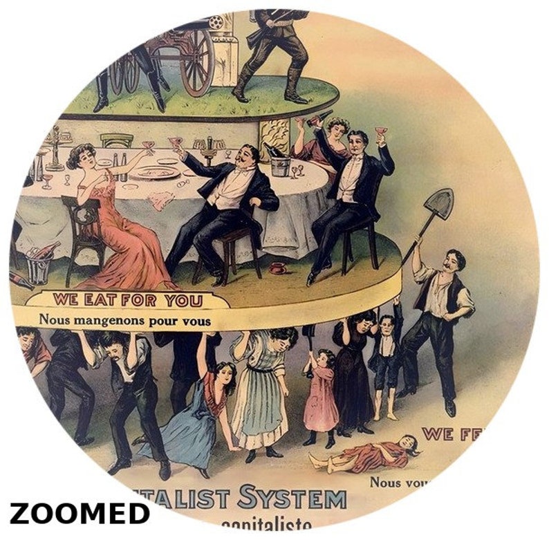 Pyramid of Capitalism Vintage Conspiracy Poster; Retro French ...