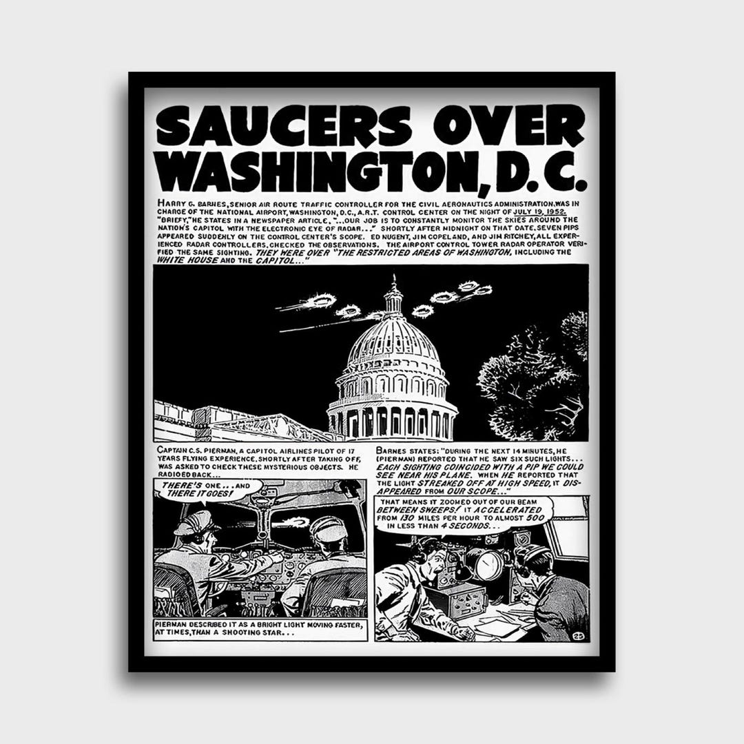 Flying Saucers Over Washington DC, Saucers Ufos Washington DC 1952 ...