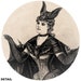 Victorian Girl in Bat Costume, Vintage Print of Lady in Victorian Bat ...