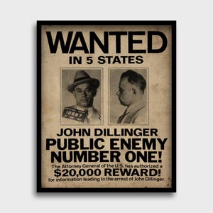 Fbi Most Wanted Posters - Etsy