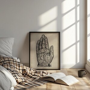 Palmistry Print | Chart of the Hand | Vintage Palmistry Poster ...