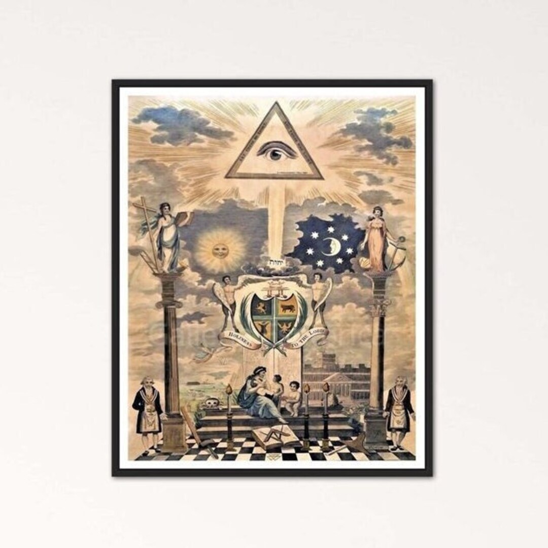 The Eye of Providence Illustration, Freemasonry Symbol Poster All ...