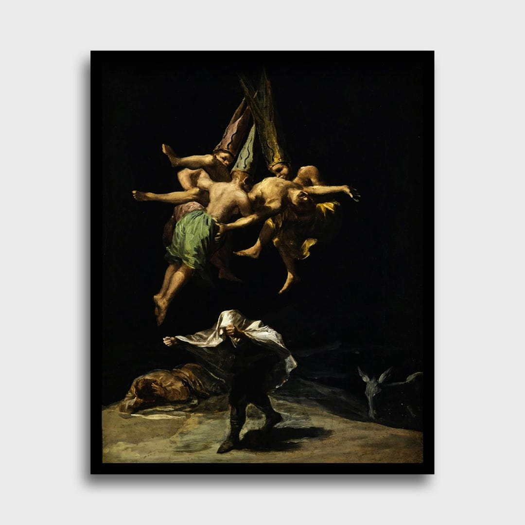 Witches Flight, Francisco De Goya, Vintage 1798 Poster Print, Wall Art ...