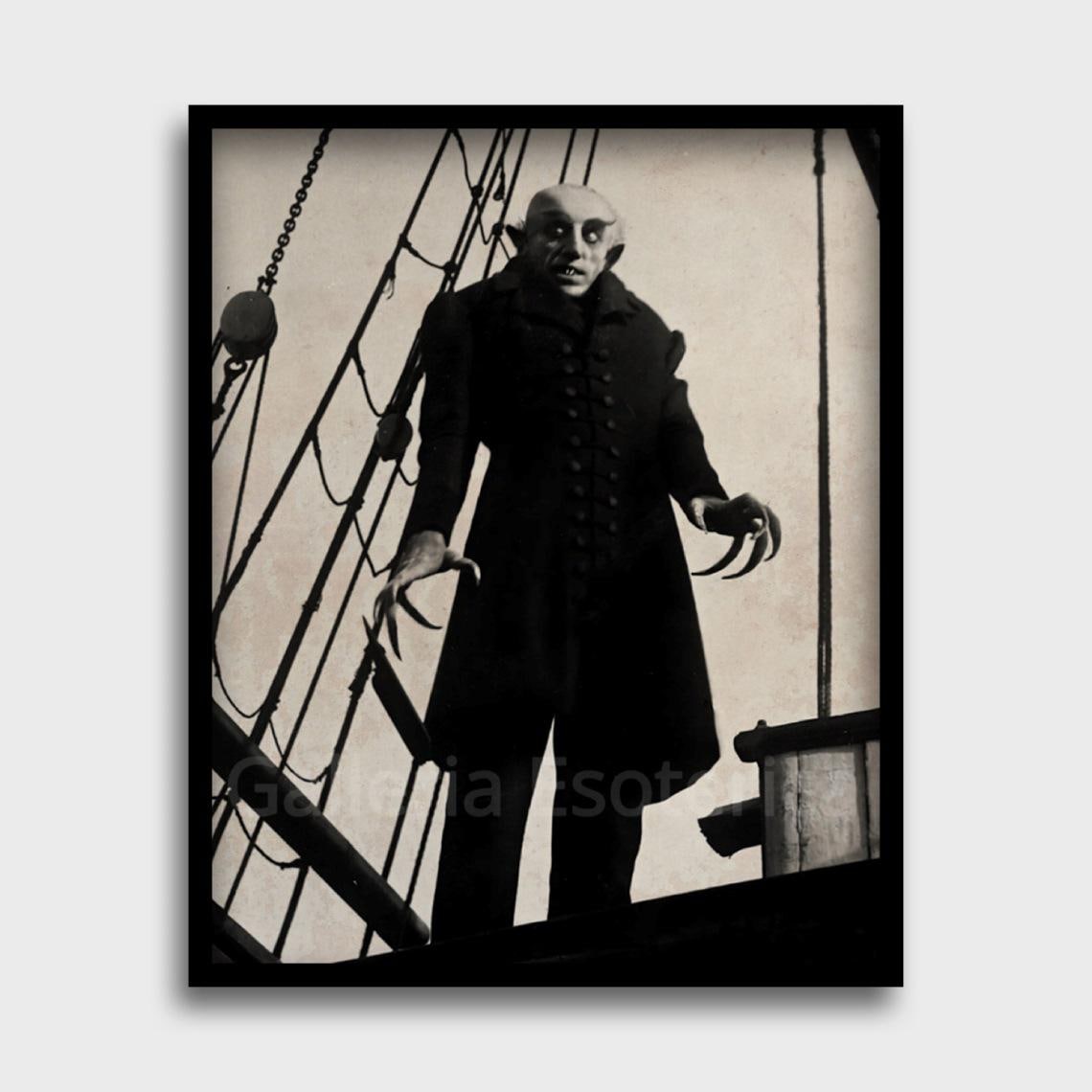 Nosferatu Vintage Vampire Horror Poster, Nosferatu 1922 Movie Monster ...