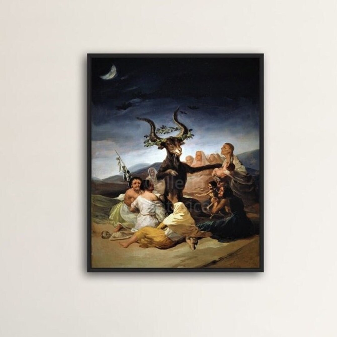 Witches Sabbath by Francisco Goya; Vintage Poster Wall Print of ...