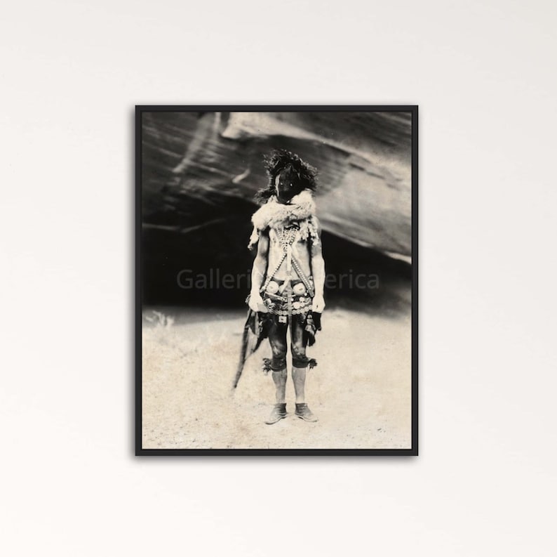 Skinwalker Navajo Vintage Aged Print, American Native Indian ...