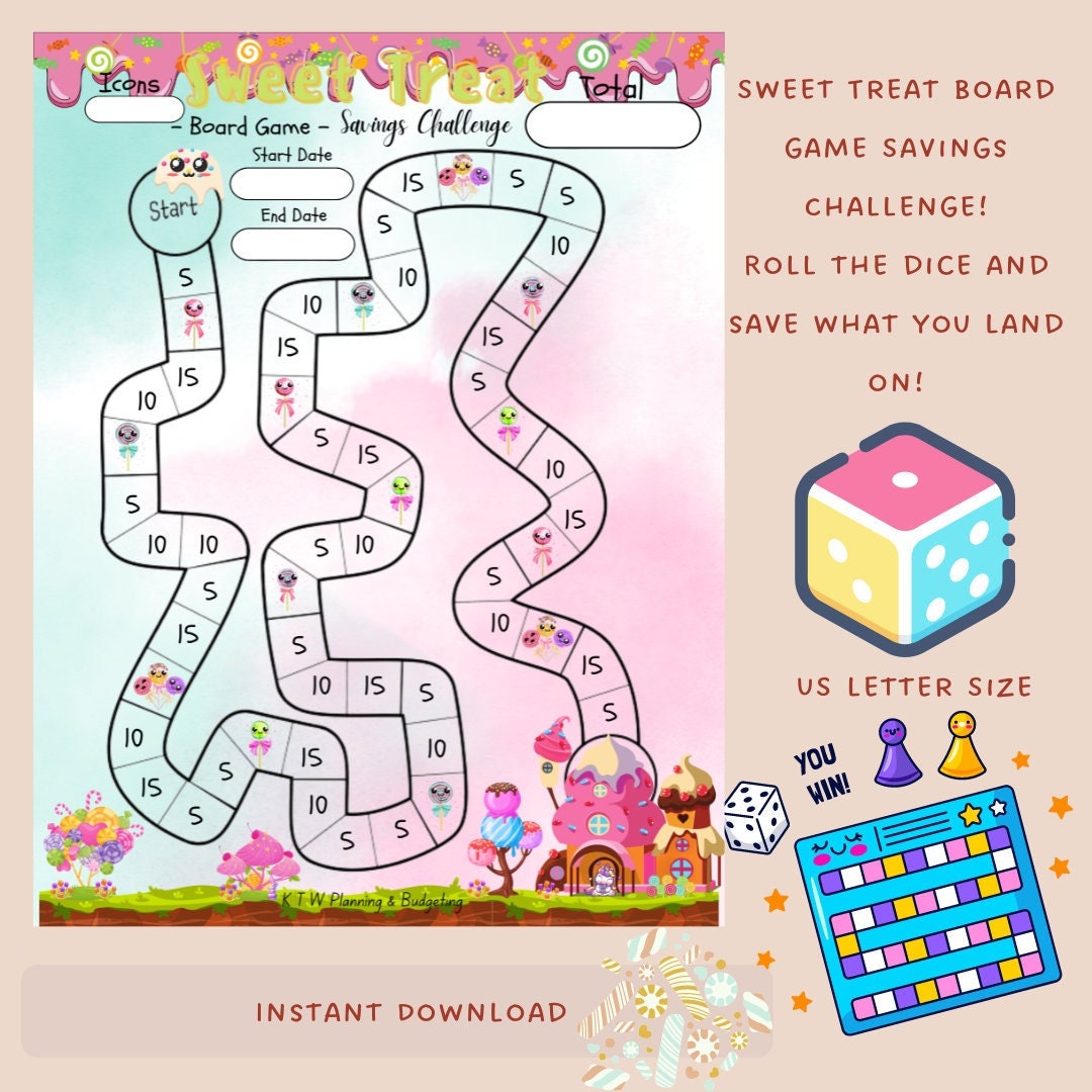 Sweet Treat Savings Challenge / Board Game Savings Challenge / US ...