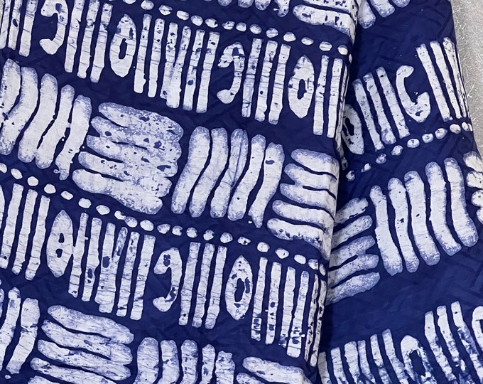 Nigerian Adire Batik, Handmade Batik Blue and White Traditional Pattern ...