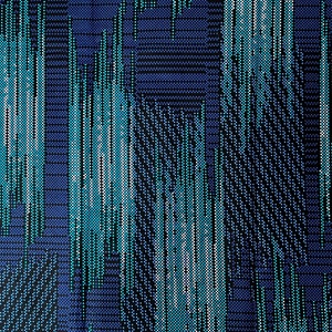 Azure Blue and Cyan Matrix Pattern African Print Fabric,rich Cotton ...