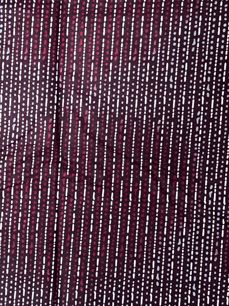 Deep Purple African Print Fabric: Striped Cotton Ankara Wax, Sold by ...