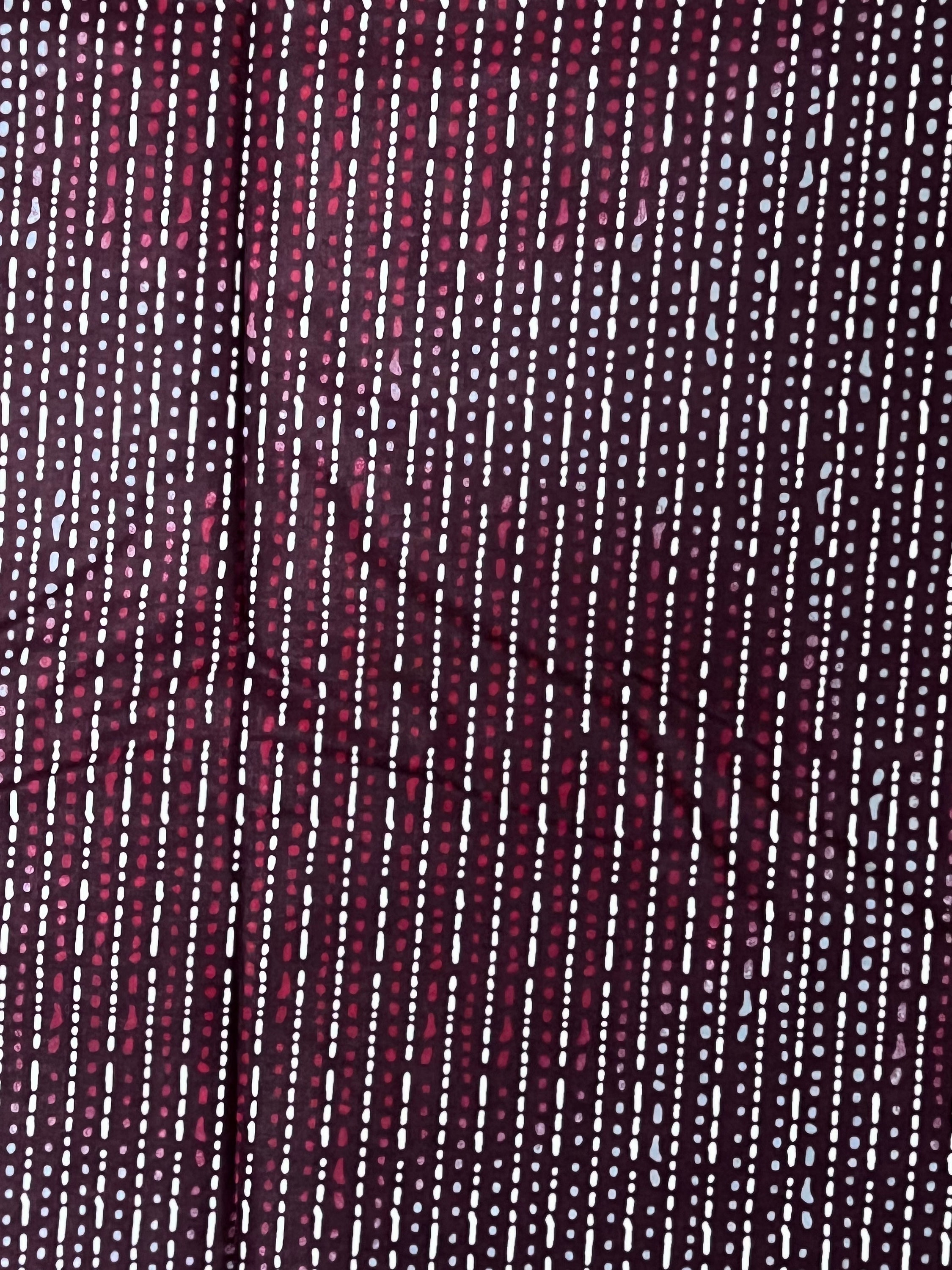 Deep Purple African Print Fabric: Striped Cotton Ankara Wax, Sold by ...